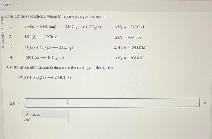 Solved Consider these reactions, where M represents a | Chegg.com