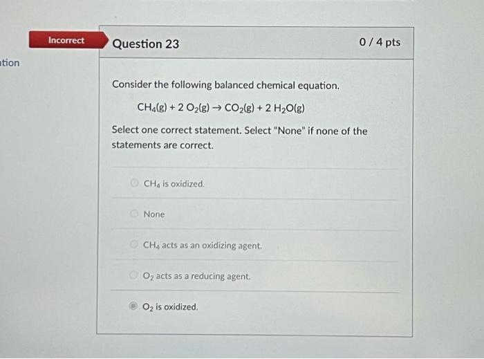 Solved Consider the following balanced chemical equation. | Chegg.com