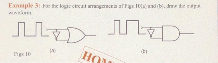 Solved Example 3: For the logic circuit arrangements of Figs | Chegg.com
