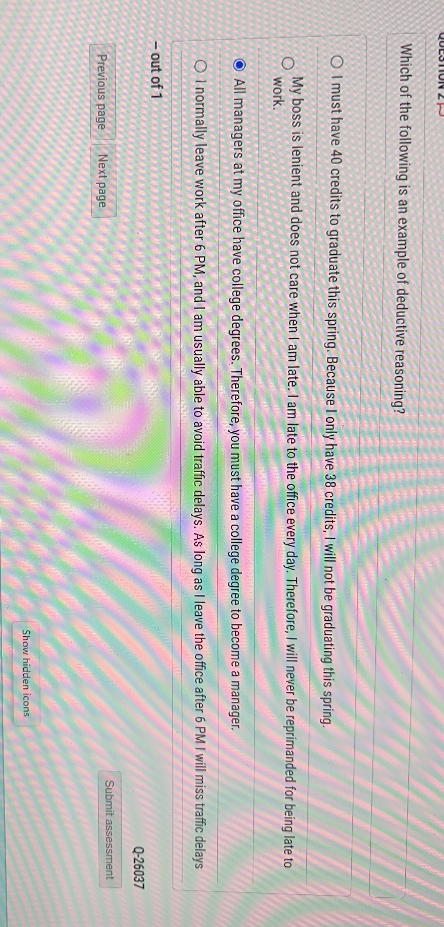 Solved Which of the following is an example of deductive | Chegg.com