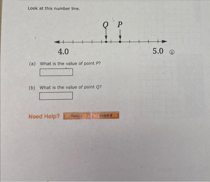 Solved Look at this number line. (a) What is the value of | Chegg.com