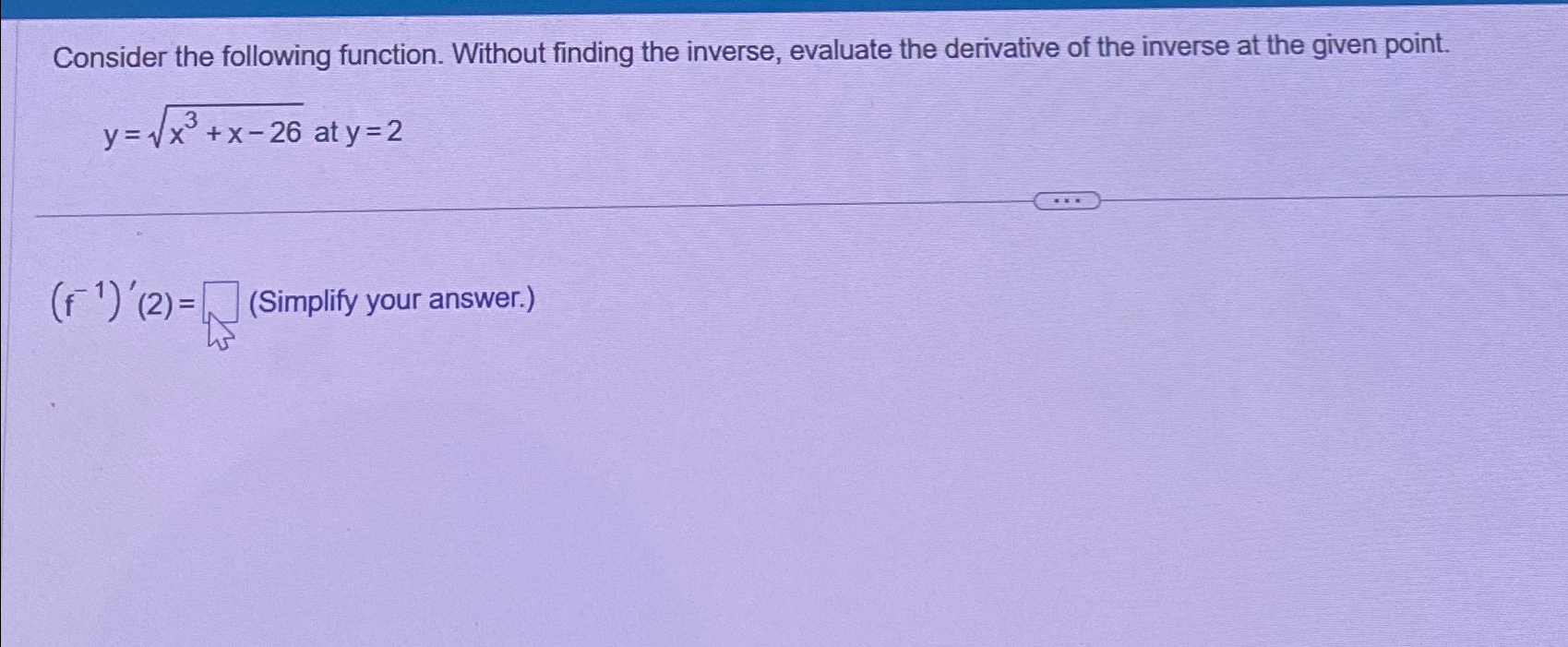 Solved Consider the following function. Without finding the | Chegg.com
