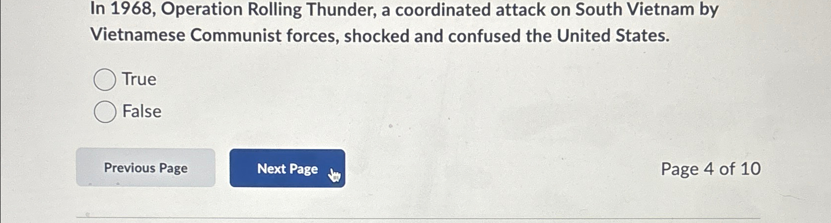 Solved In 1968, ﻿Operation Rolling Thunder, a coordinated | Chegg.com