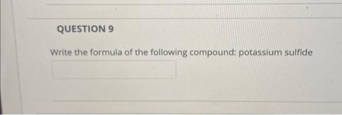 Solved Write the formula of the following compound: | Chegg.com