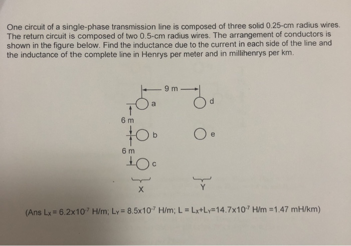 Solved One circuit of a single-phase transmission line is | Chegg.com