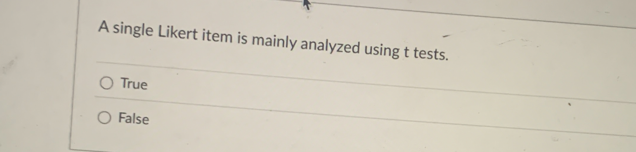 Solved A single Likert item is mainly analyzed using t | Chegg.com