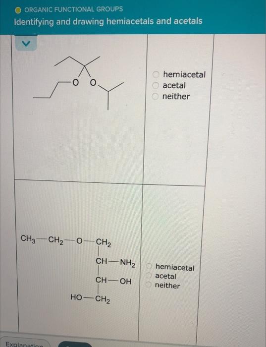 Solved = O ORGANIC FUNCTIONAL GROUPS Identifying and drawing | Chegg.com