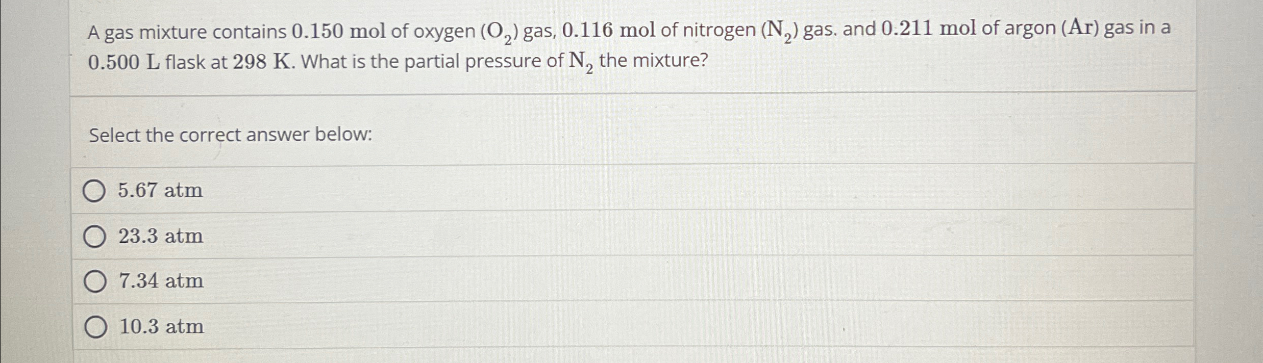 Solved A gas mixture contains 0.150mol of oxygen (O2) ﻿gas, | Chegg.com