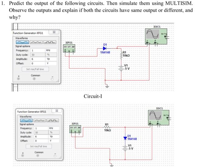 Solved Predict the output of the following circuits. Then | Chegg.com Solved Predict the output of the following circuits. Then | Chegg.com