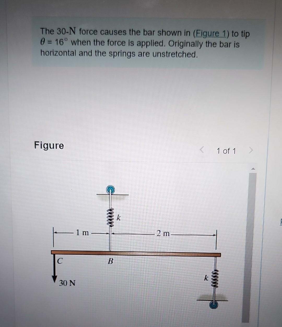 Solved The 30-N force causes the bar shown in (Figure 1) to | Chegg.com
