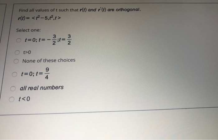 Solved Determine where the curve traced out by r(t) is | Chegg.com