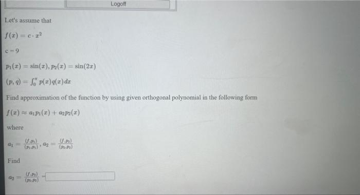Solved Let's assume that \\[ \\begin{array}{l} f(x)=c \\cdot | Chegg.com
