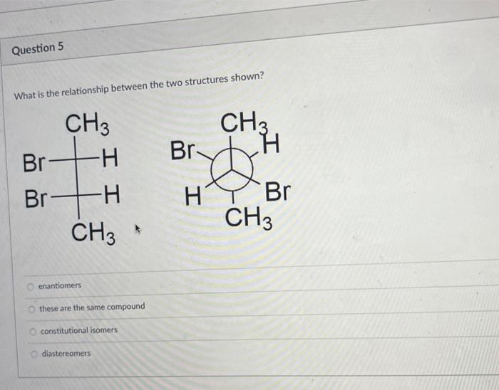 Solved What is the relationship between the two structures | Chegg.com