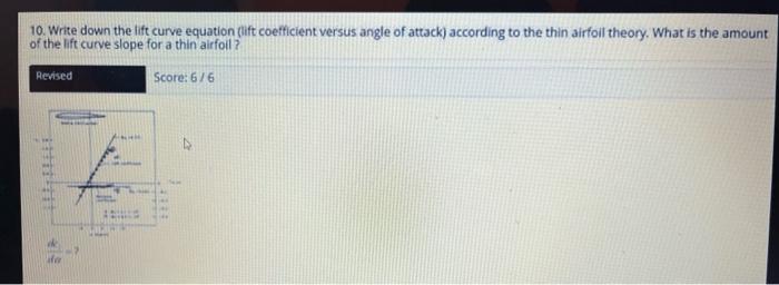 Solved 10. Write down the lift curve equation (lift | Chegg.com