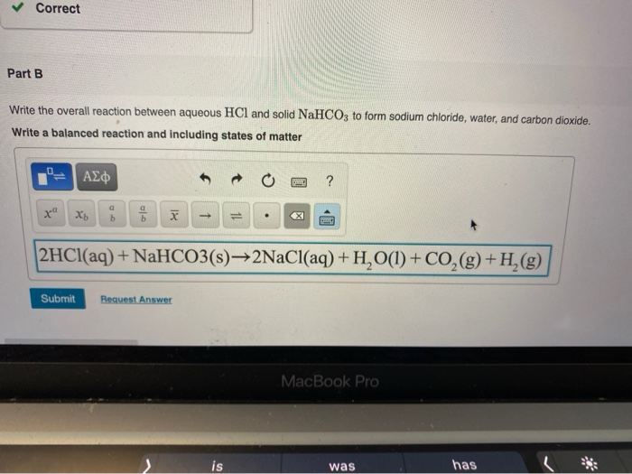 Solved write the overall reaction between aqueous HCl and | Chegg.com
