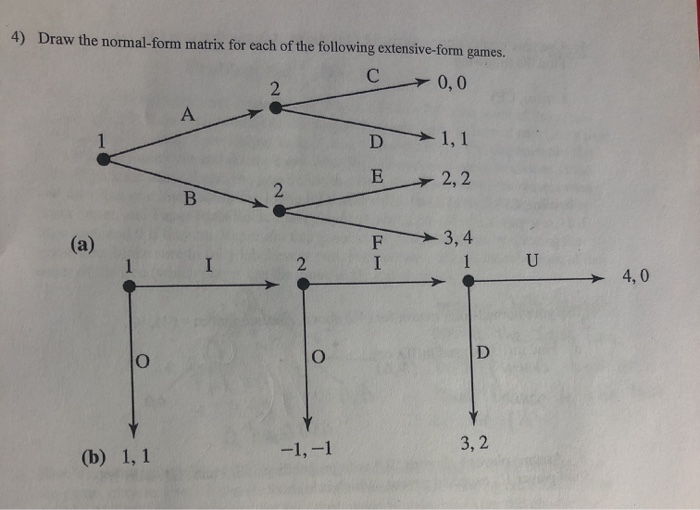 Solved 5) Use your normal-form matrix for (4a) above. Assume | Chegg.com