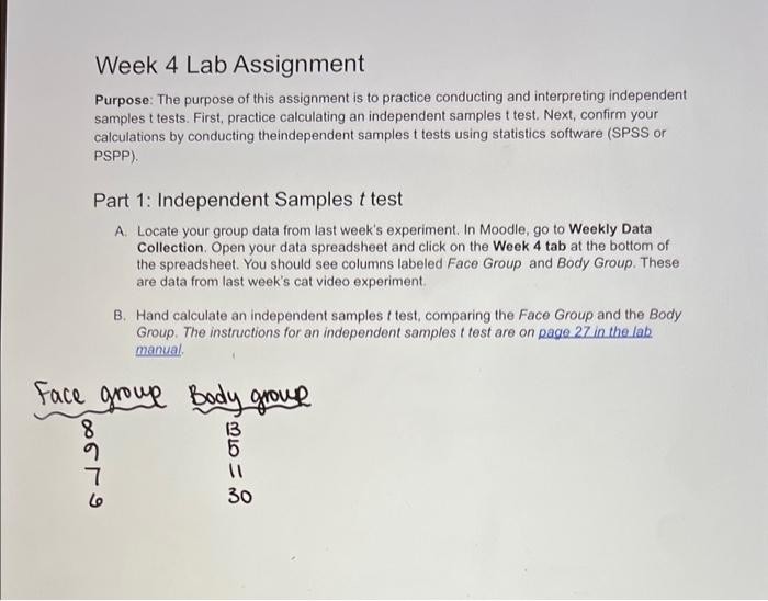 Solved Week 4 Lab Assignment Purpose: The purpose of this | Chegg.com
