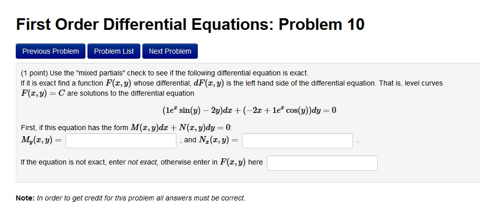 Solved First Order Differential Equations: Problem 10 | Chegg.com