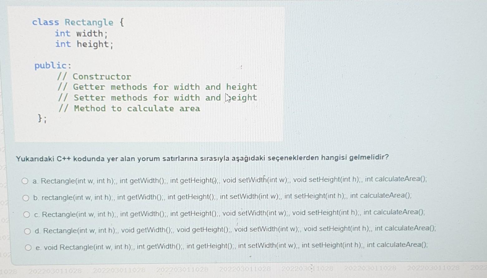 Solved Class Rectangle Int Width Int Height Public