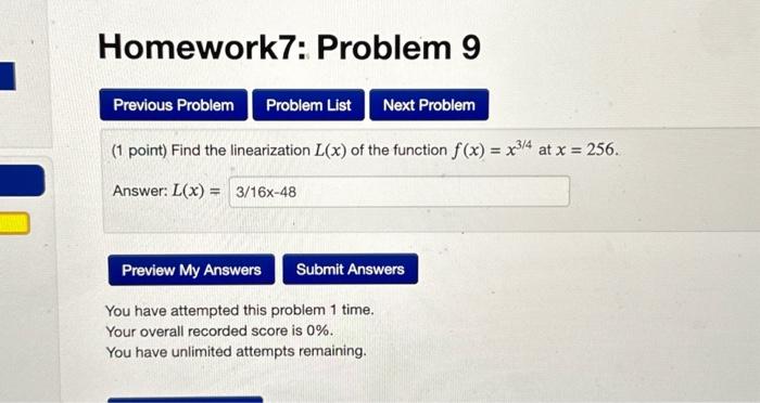 Solved Homework7: Problem 9 Previous Problem Problem List | Chegg.com Solved Homework7: Problem 9 Previous Problem Problem List | Chegg.com
