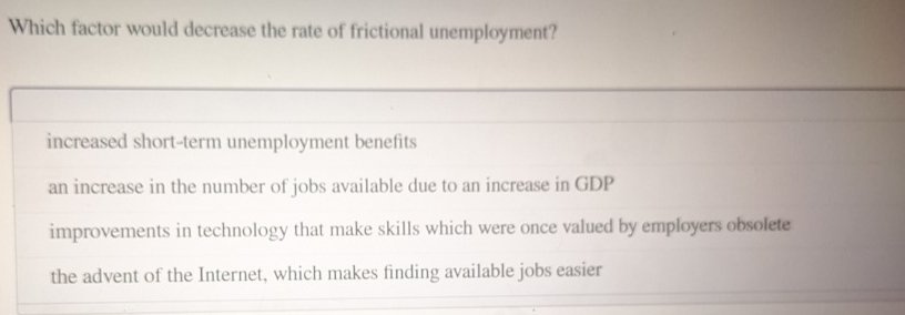 Solved Which factor would decrease the rate of frictional | Chegg.com