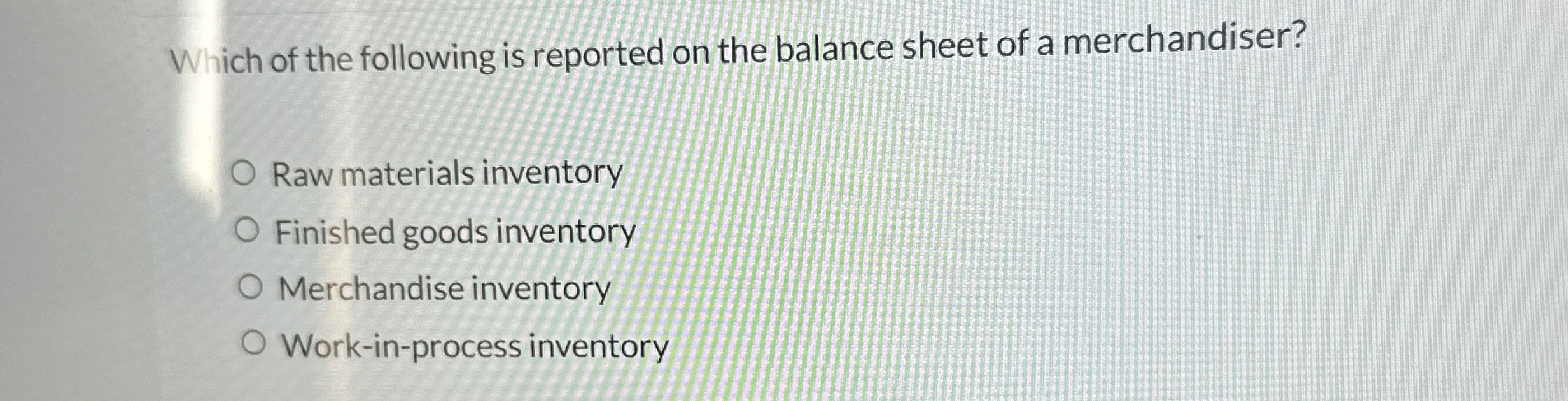 Solved Which of the following is reported on the balance | Chegg.com