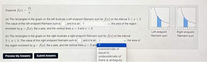 Solved Suppose f(x)=x15 (a) The rectangles in the graph on | Chegg.com