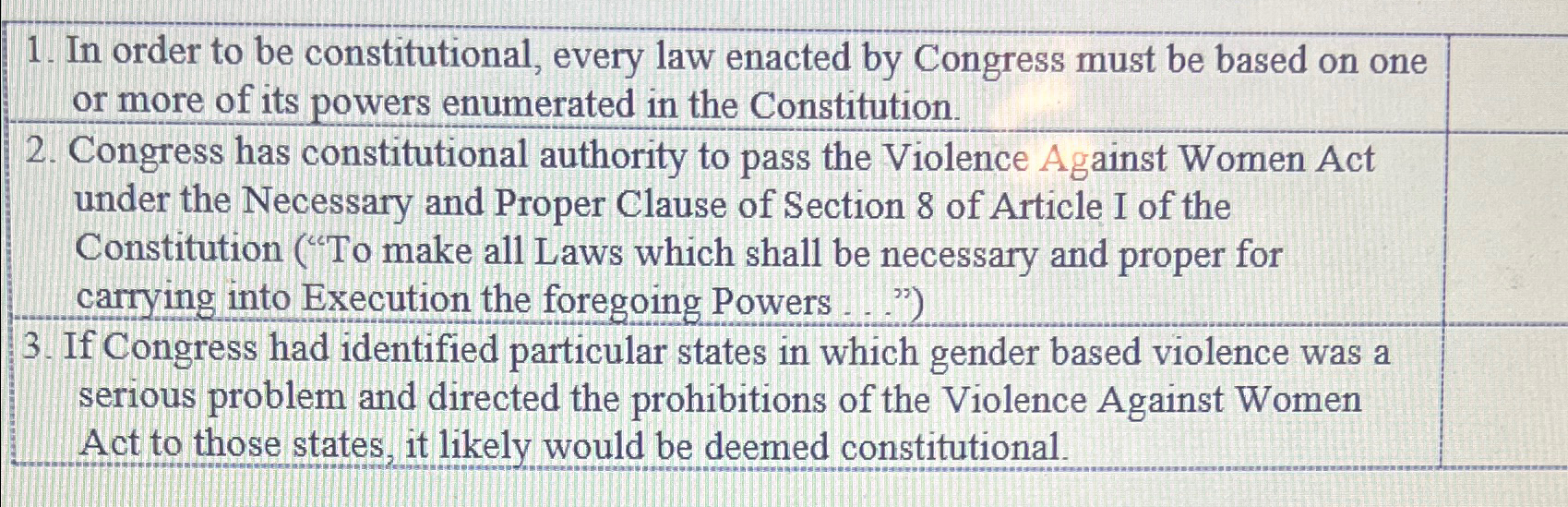 Solved In order to be constitutional, every law enacted by | Chegg.com