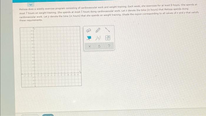 Solved Melissa does a weekly exercise program consisting of | Chegg.com