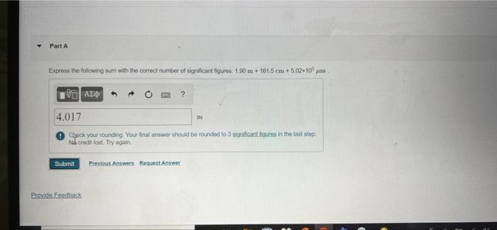 Solved Part A Express the following sum with the correct | Chegg.com