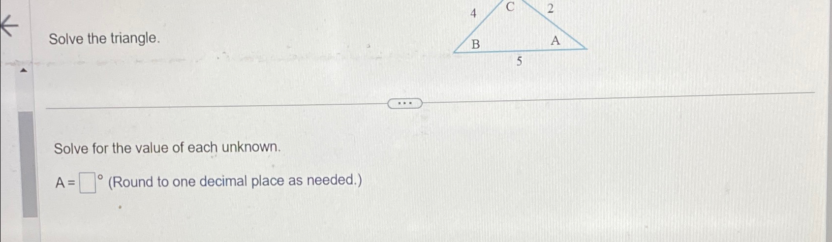 Solved Solve the triangle.Solve for the value of each | Chegg.com