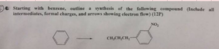 Solved 2. ﻿Starting with benzene, outline a synthesis of the | Chegg.com