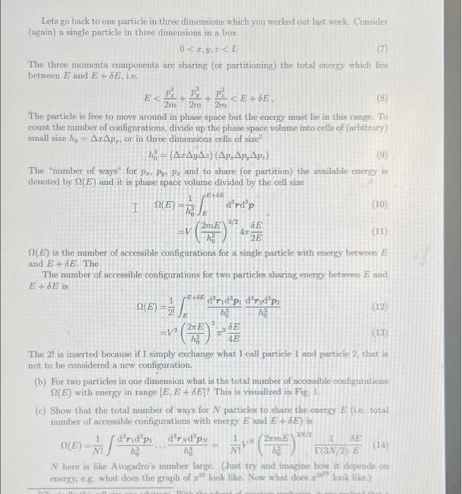 Solved Problem 2. (Optional) Volume of Phase Space: Part II | Chegg.com