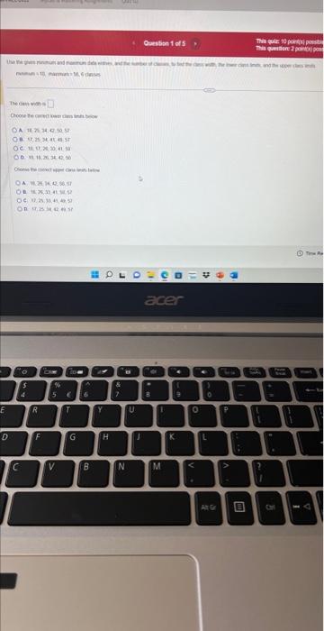 Solved Use the minimum and maximum data entry, and the | Chegg.com