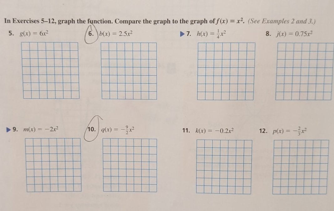 Solved In Exercises 5-12, ﻿graph the function. Compare the | Chegg.com