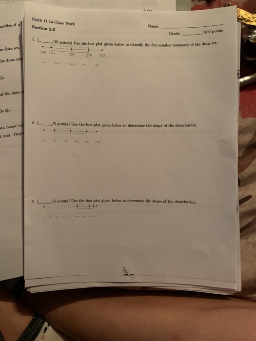 Solved Math 11 In-Claws Work Section 2.5 utiles of Nam Grade | Chegg.com