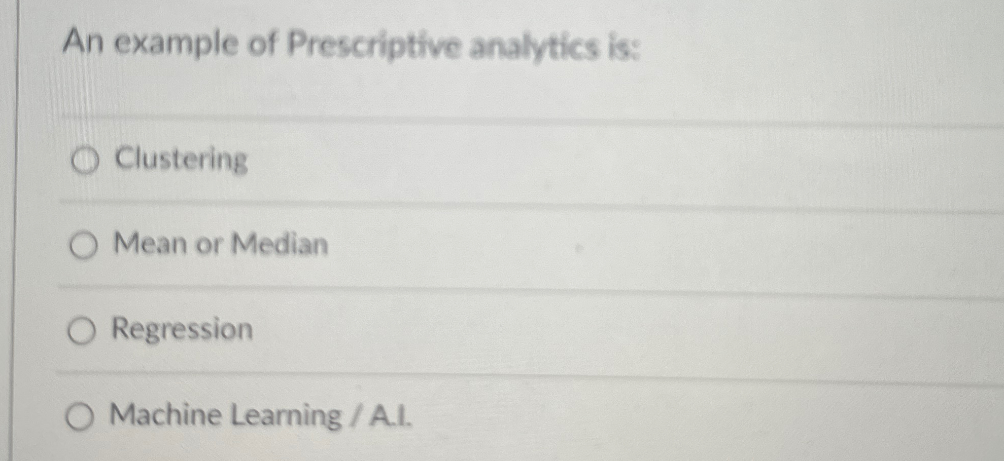 Solved An example of Prescriptive analytics | Chegg.com