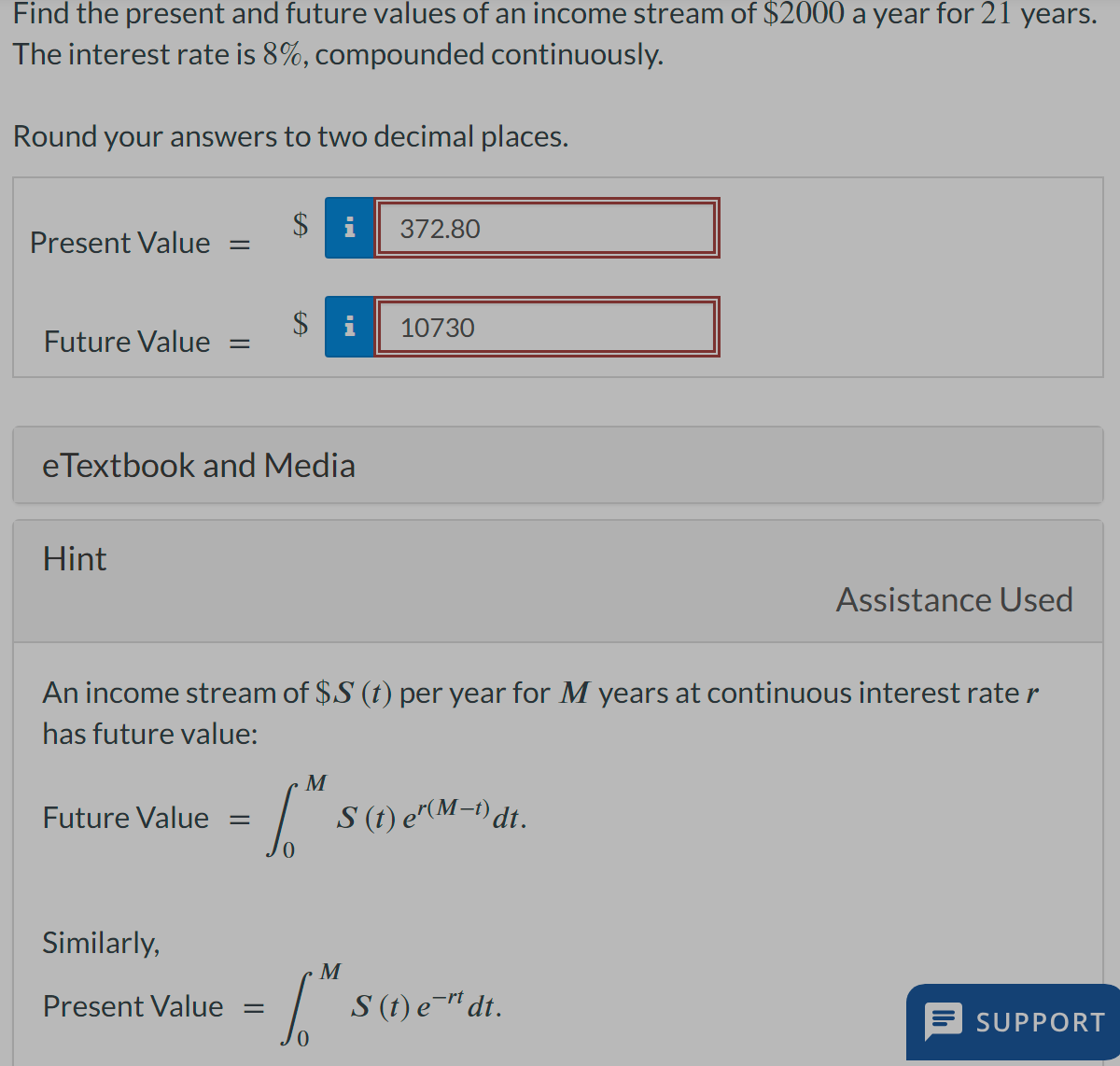 Solved Find the present and future values of an income | Chegg.com