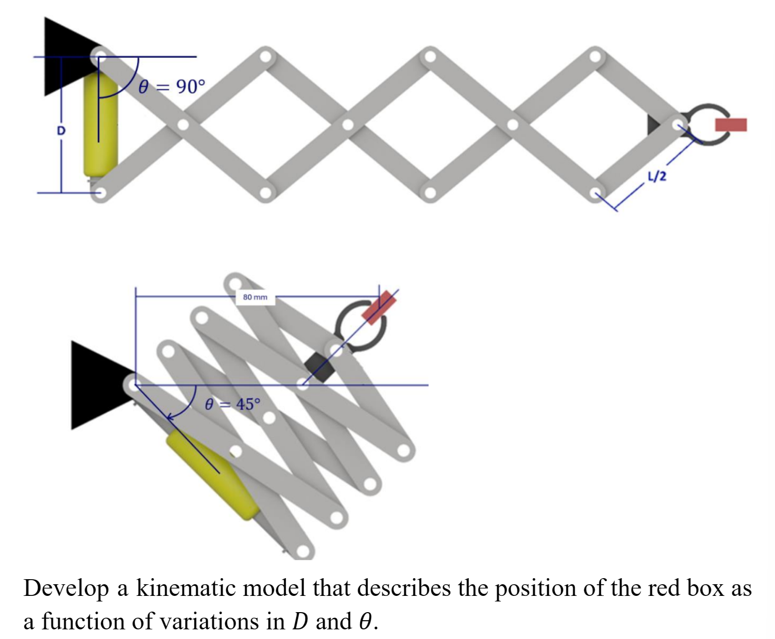 Solved Develop a kinematic model that describes the position | Chegg.com