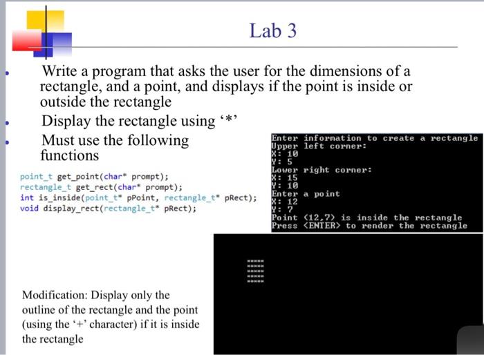 Solved Lab 3 Write a program that asks the user for the | Chegg.com
