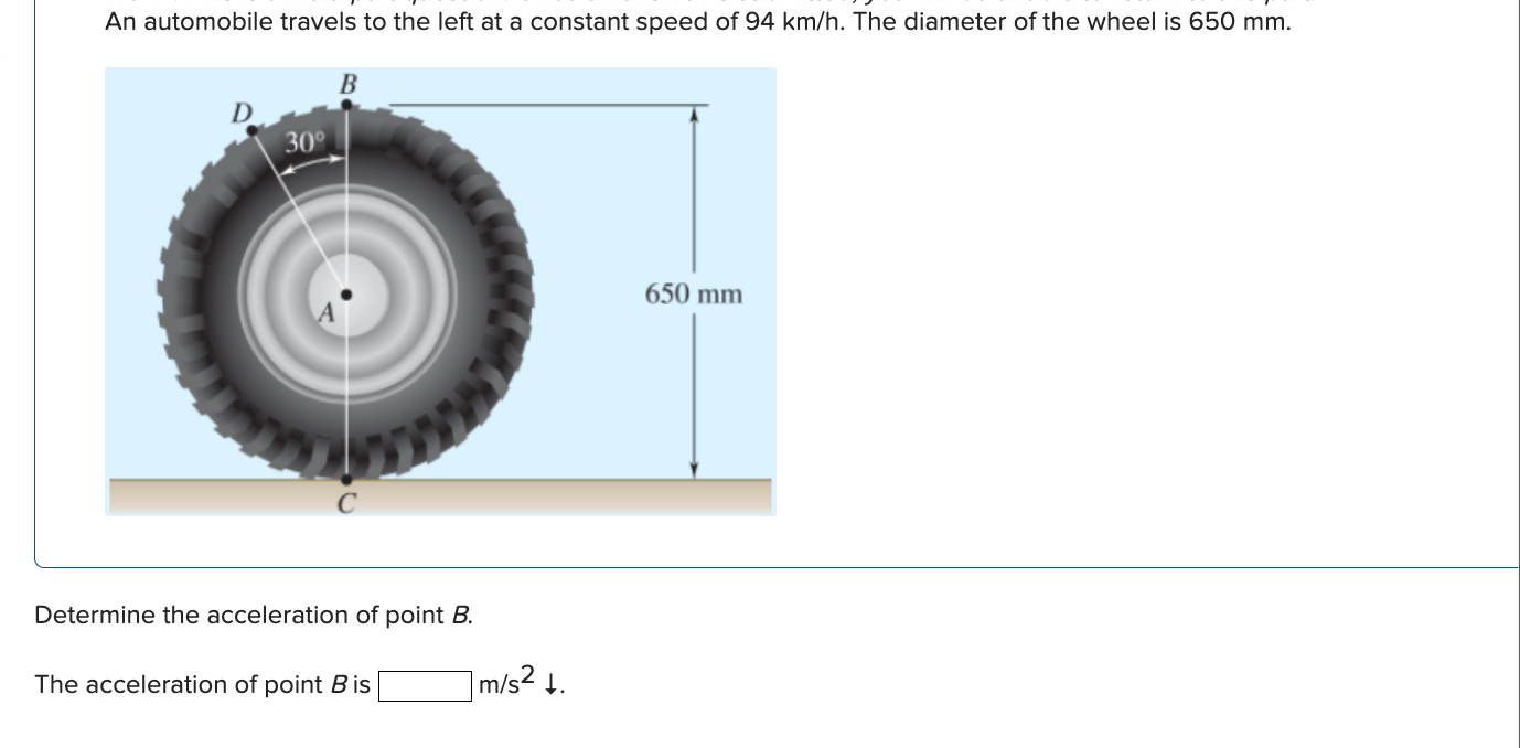 Solved An automobile travels to the left at a constant speed | Chegg.com