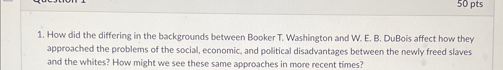 Solved How did the differing in the backgrounds between | Chegg.com