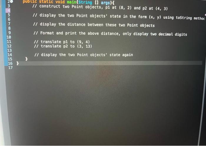 Solved 4.1. Construct two Point objects, one with reference | Chegg.com