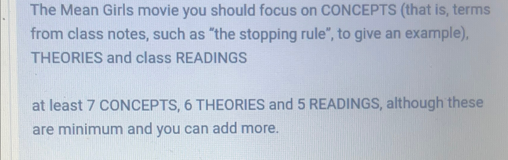 The Mean Girls movie you should focus on CONCEPTS | Chegg.com