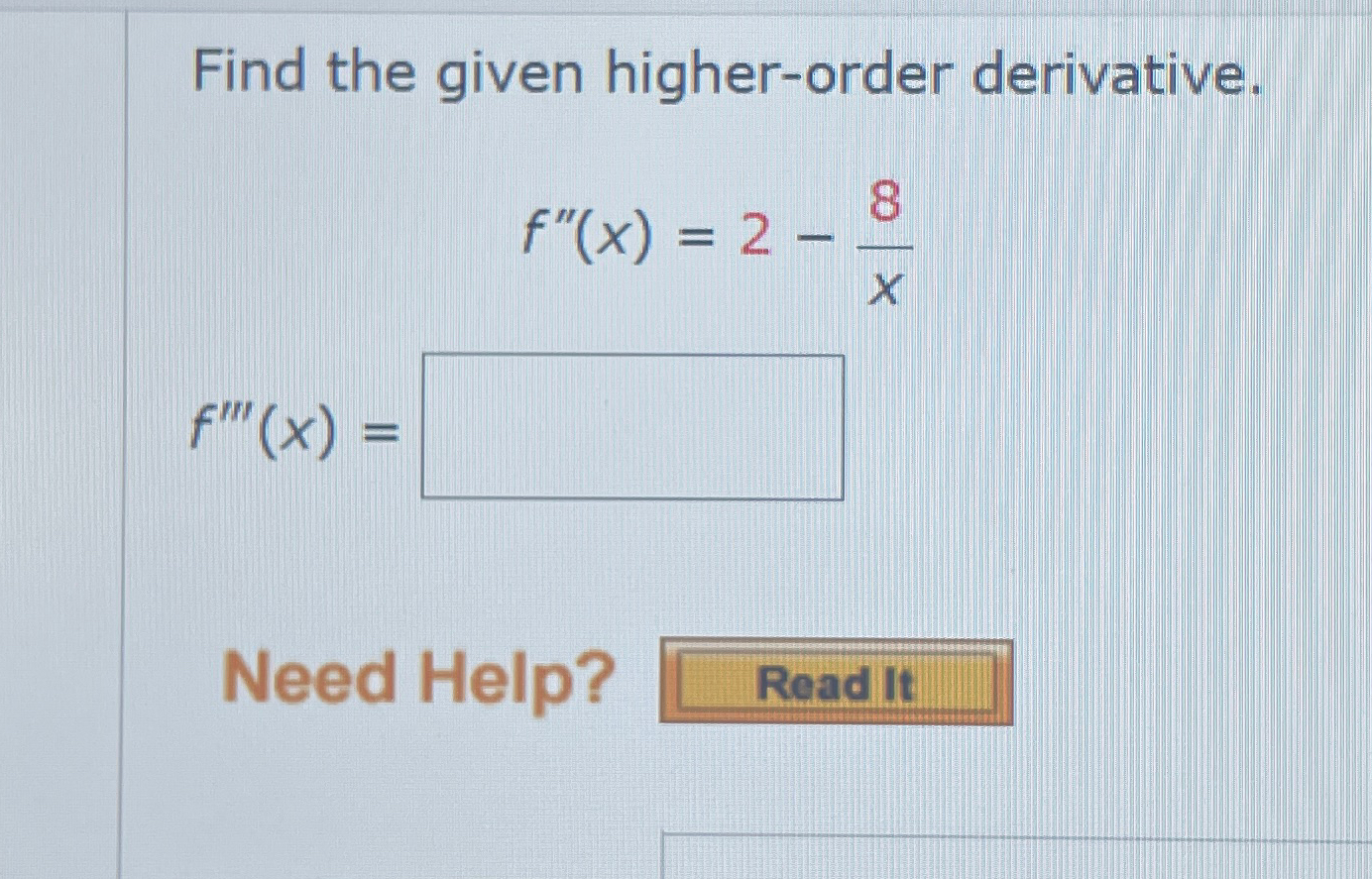 Solved Find the given higher-order | Chegg.com Solved Find the given higher-order | Chegg.com