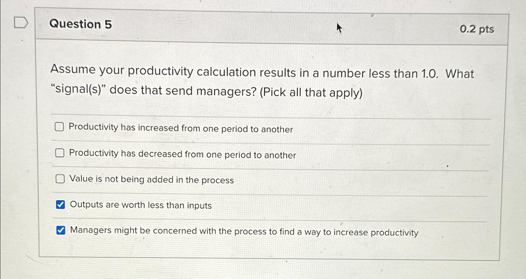 Solved Question 50.2 ﻿ptsAssume your productivity | Chegg.com