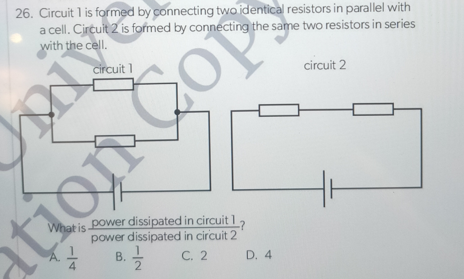 Solved Circuit 1 ﻿is formed by connecting two identical | Chegg.com