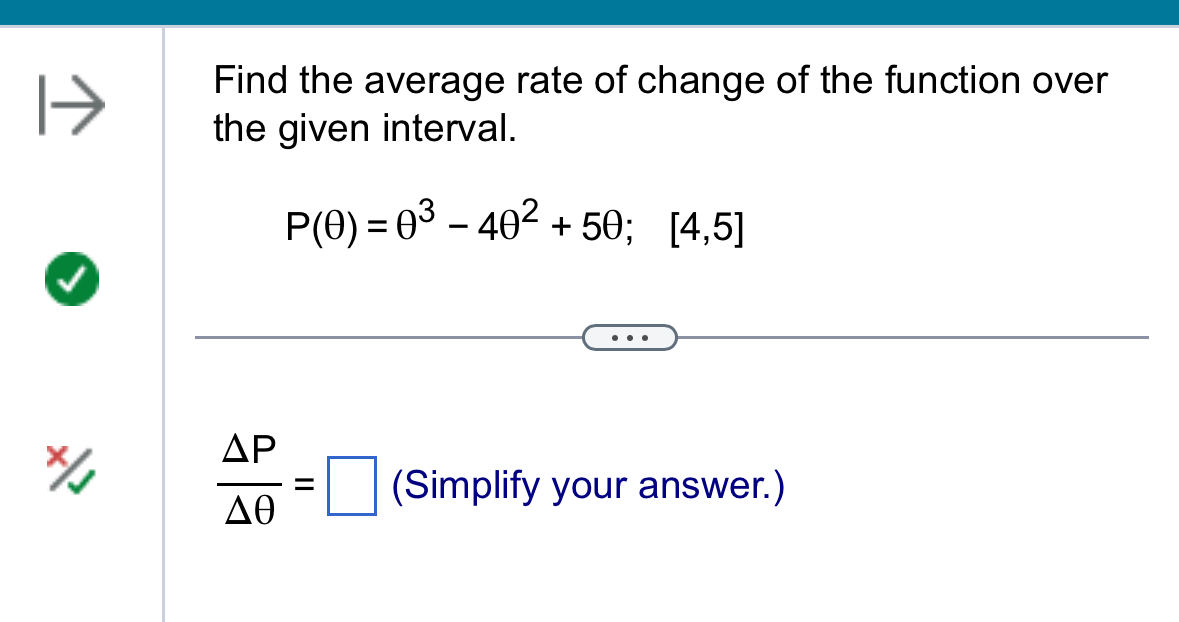 Solved Find the average rate of change of the function over | Chegg.com