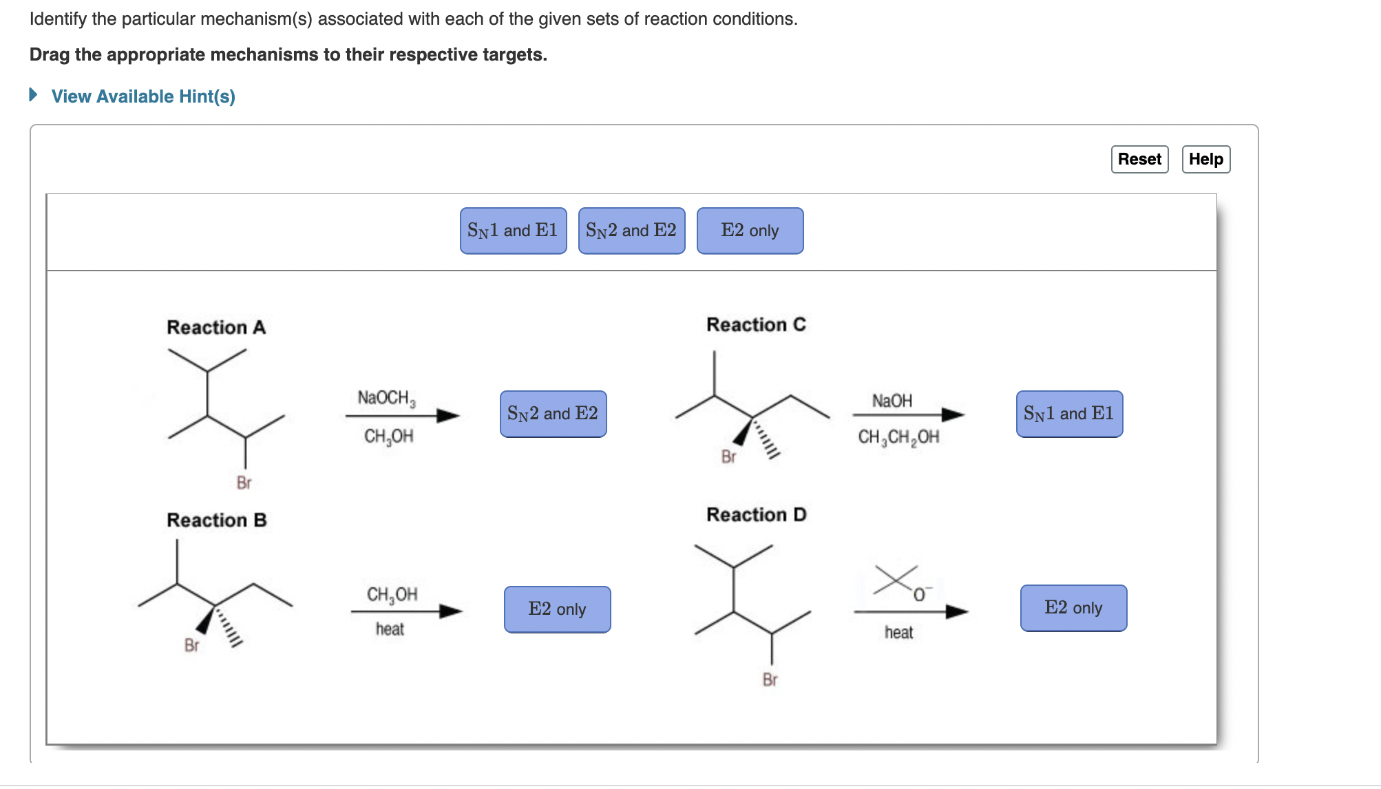 Identify the particular mechanism(s) ﻿associated with | Chegg.com