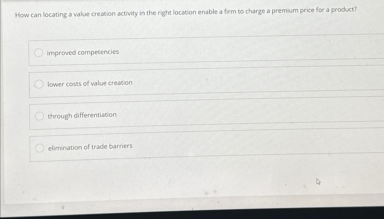 Solved How can locating a value creation activity in the | Chegg.com